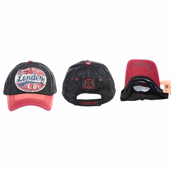 Original Robin Ruth Brand London Wanted logo Baseball Cap-black-red ...