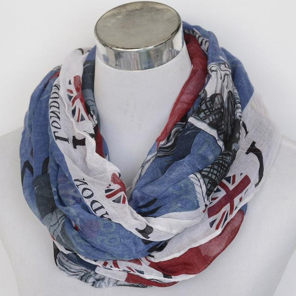 BEAUTIFUL LONDON DESIGN INFINITY SCARF OR WRAP – London Art and Souvenirs